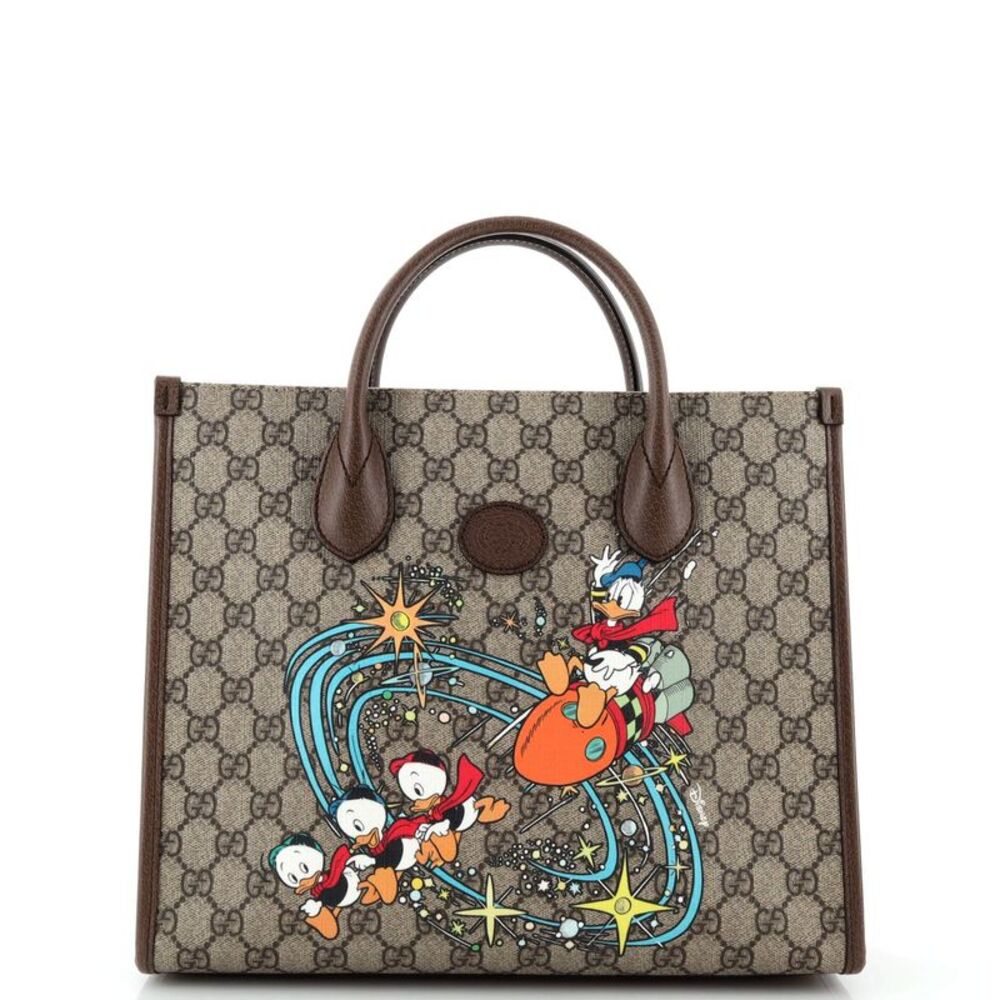 Gucci Disney Donald Duck Convertible Tote Printed Gg … - Gem
